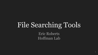 File searching tools | PPT