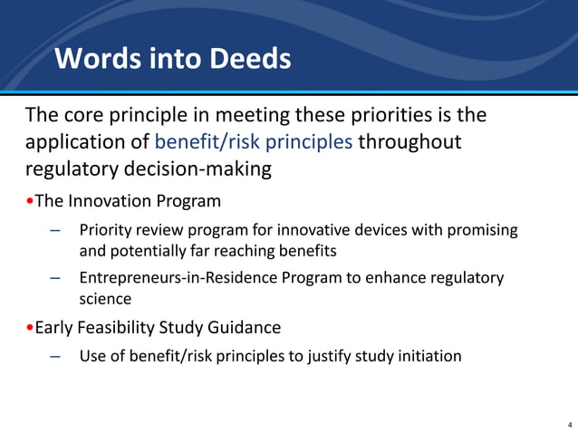 The FDA Early Feasibility Study Pilot and the Innovation Pathway | PPTX ...