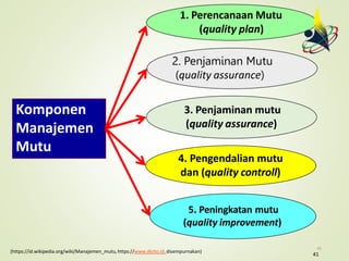 Manajemen Mutu kualitas dengan pengendalian mutu produk | PPTX