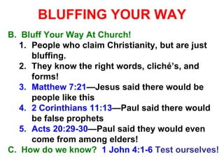 tests for christians 3 - the test of false teaching | PPT