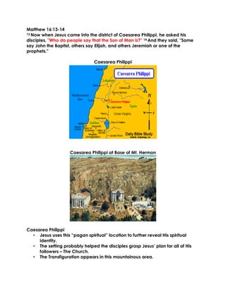 03-05-17, Matthew 16;13-20, Who Is Jesus | PDF