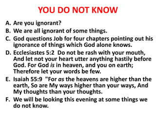 you do not know | PPTX