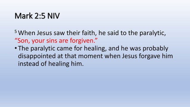 03-10-19, Mark 2;1-12, Forgives, Jesus Heals A Paralytic | PDF ...