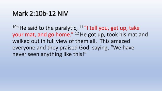 03-10-19, Mark 2;1-12, Forgives, Jesus Heals A Paralytic | PDF ...