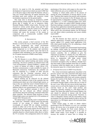 Low-Cost Multiple Degrees-of-Freedom Optical Tracking for 3D Interaction in Head-Mounted Display ...
