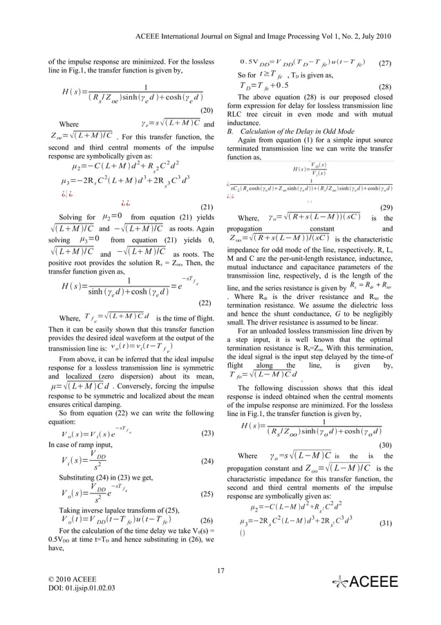 Coupling Aware Explicit Delay Metric for On- Chip RLC Interconnect for Ramp input | PDF