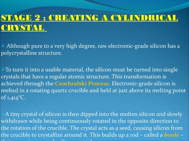 Making of a silicon chip | PPT | Chemistry | Science