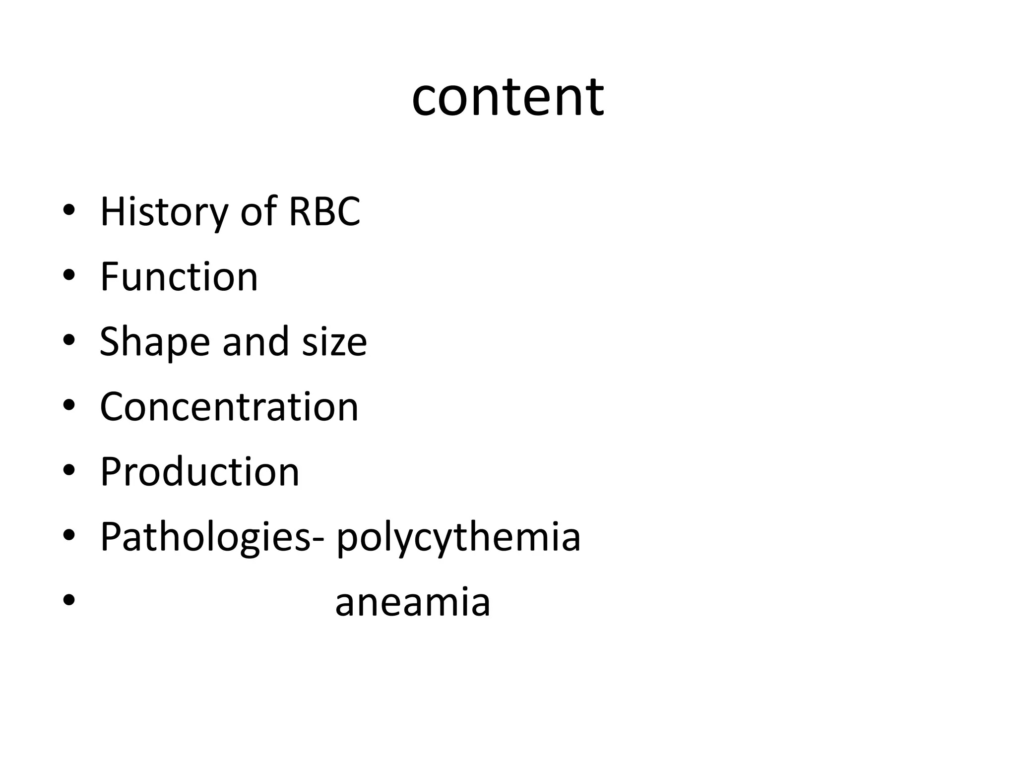 pathophysiology of rbc ( red blood cells) | PPTX