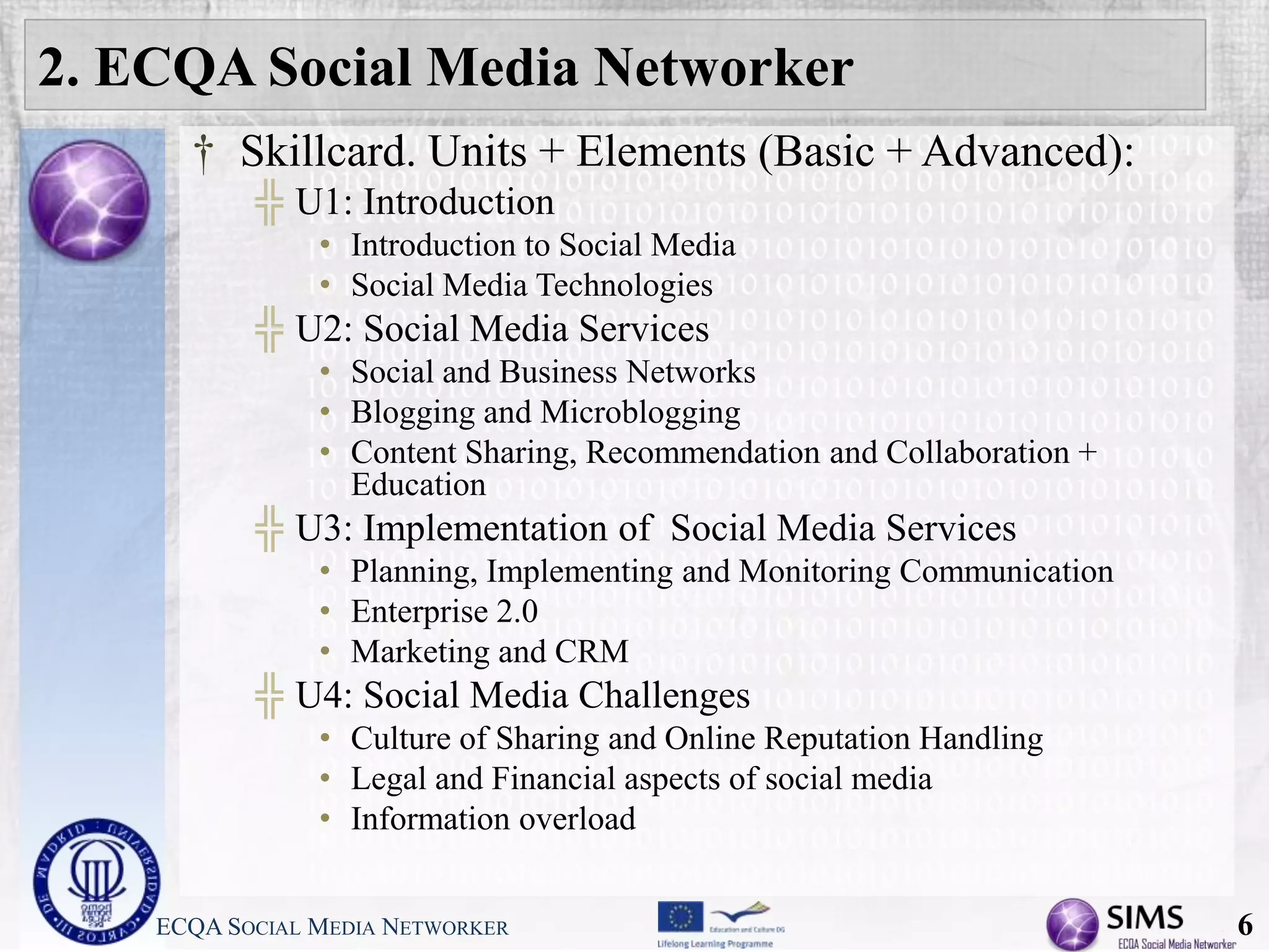 ECQA SOCIAL MEDIA NETWORKER | PPTX