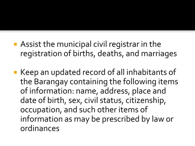 03. 1 the barangay secretary | PPTX | Law