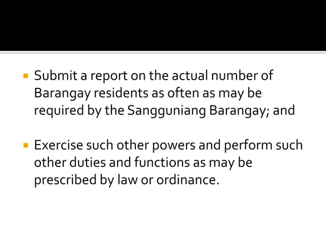 03. 1 the barangay secretary | PPTX | Law