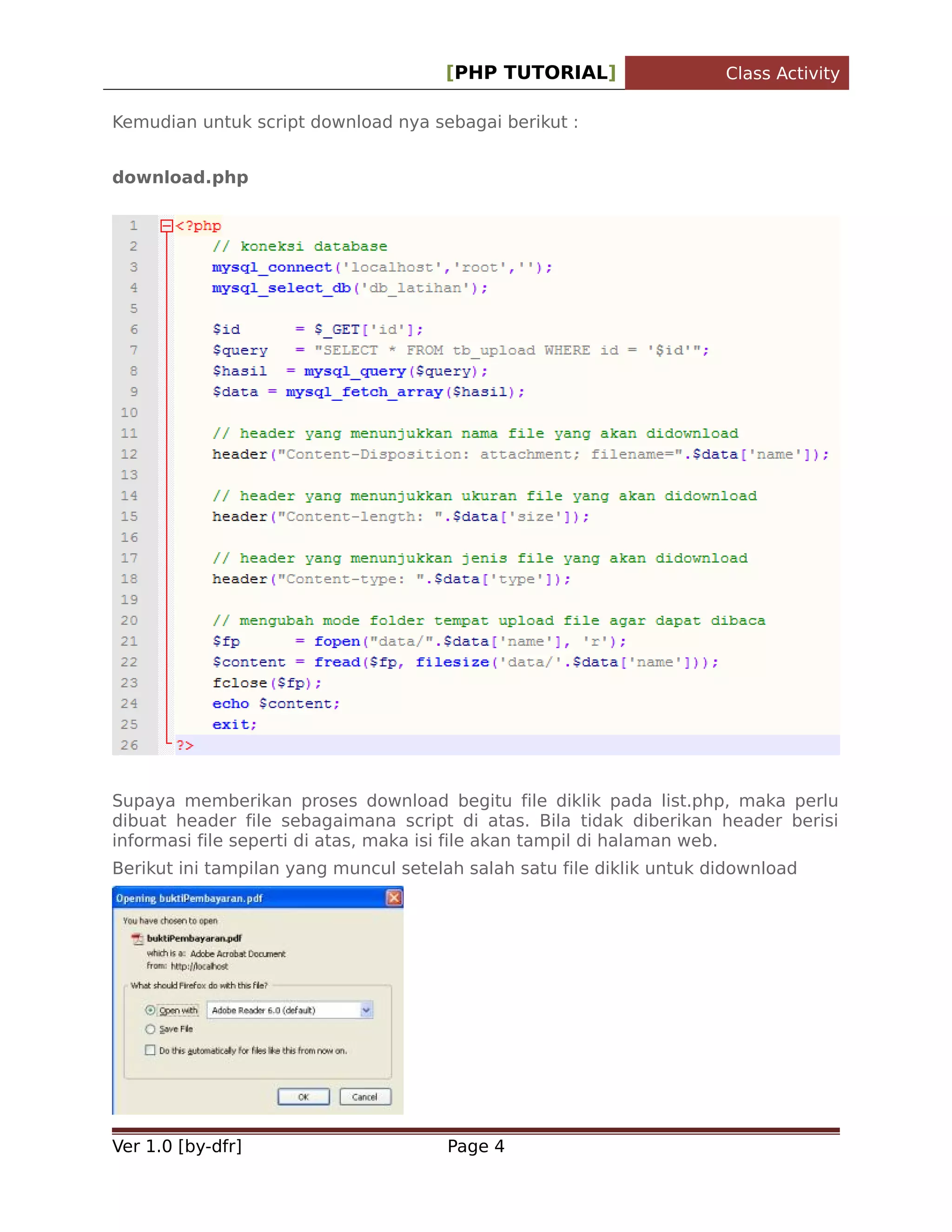 03. upload file dengan php | PDF