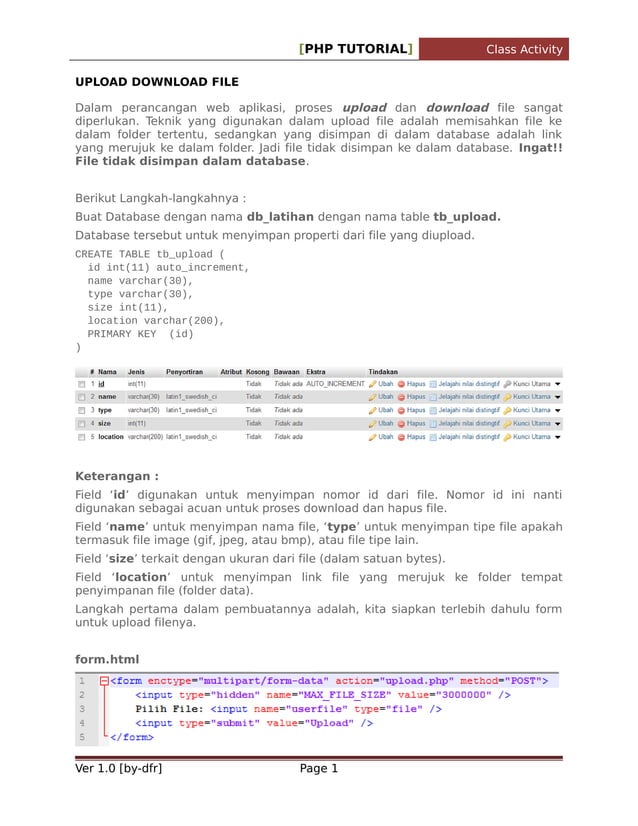 03. upload file dengan php | PDF