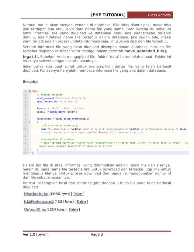 03. upload file dengan php | PDF