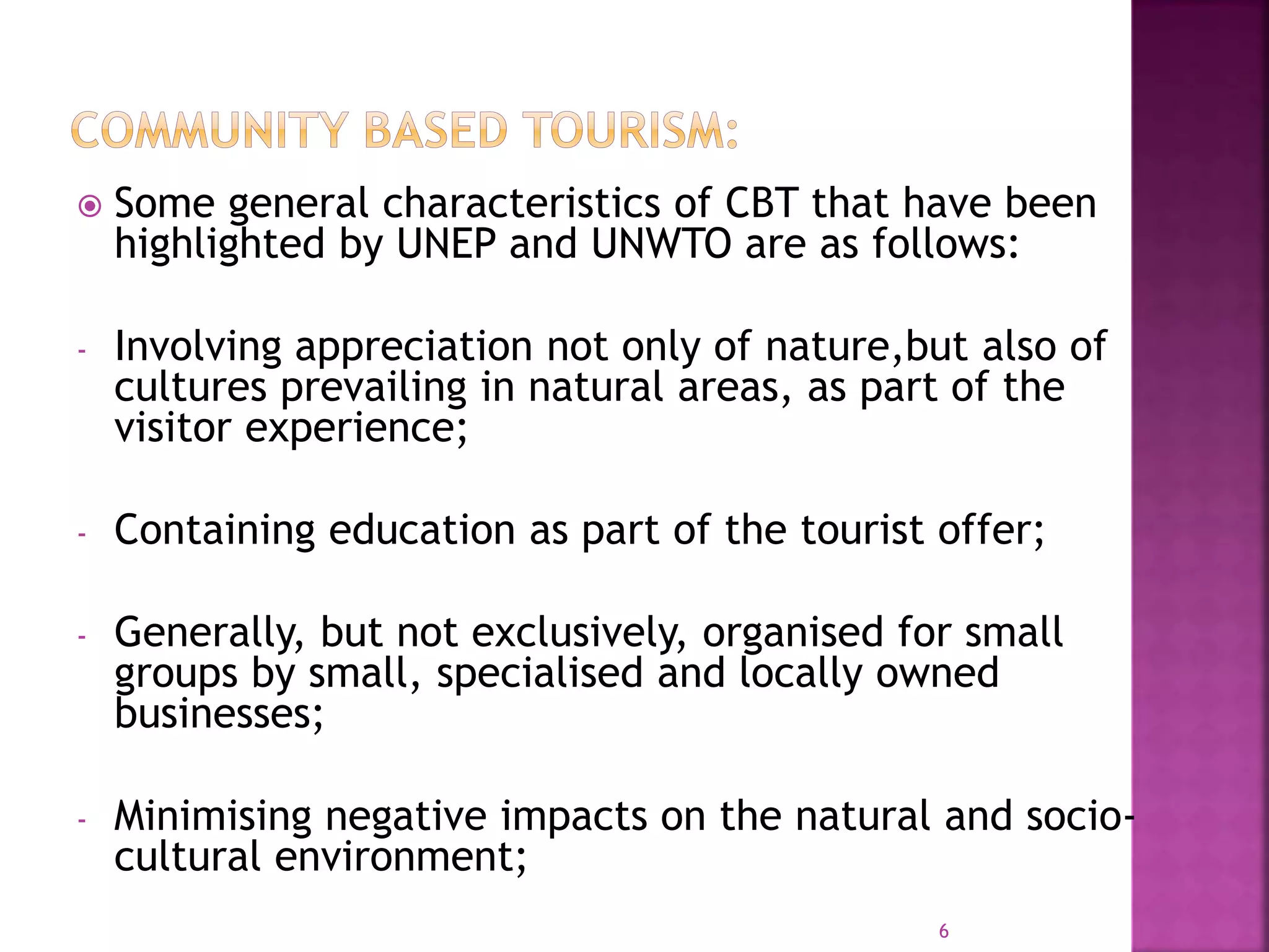 Community based tourism | PPTX