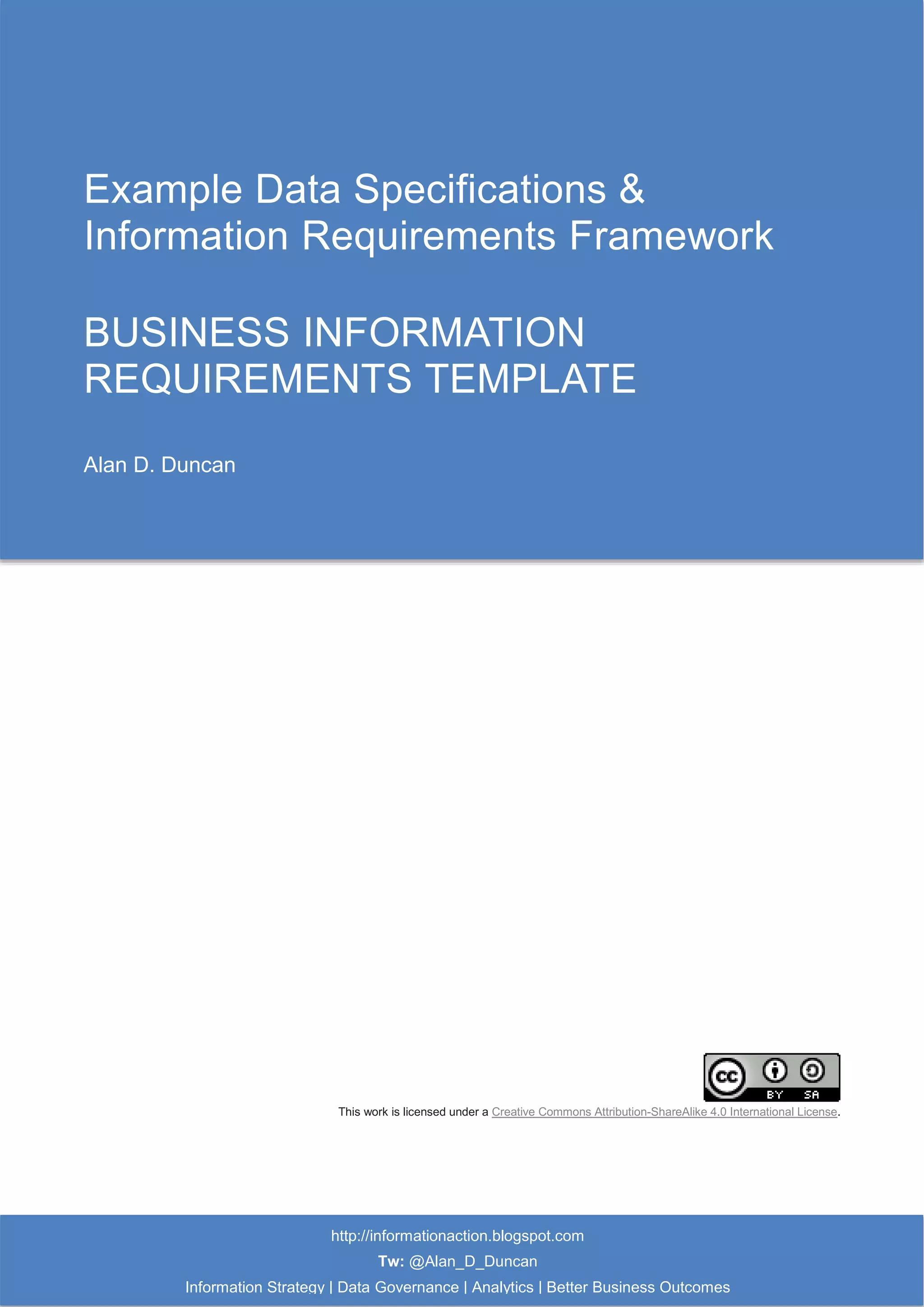 03. Business Information Requirements Template | PDF