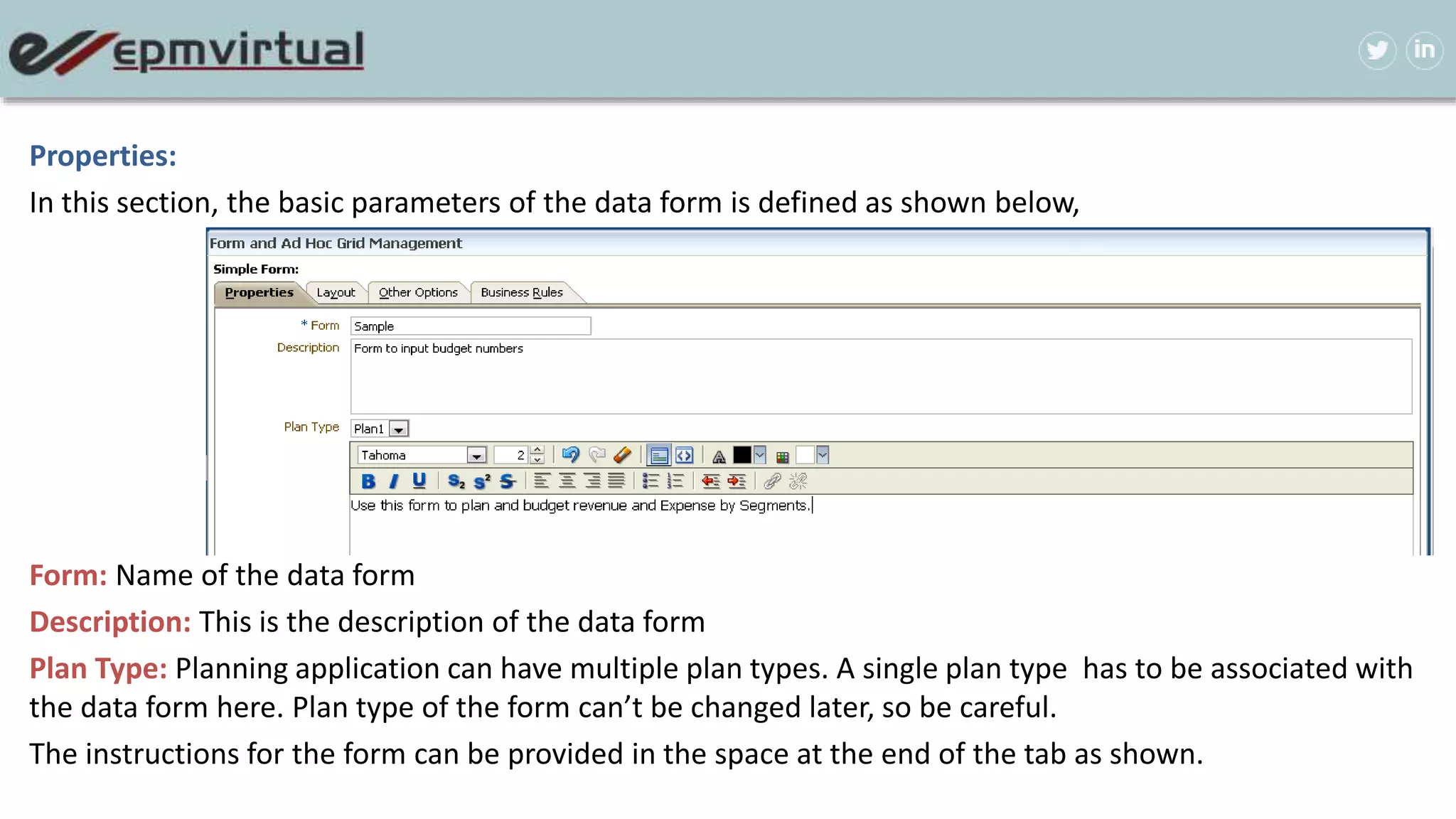 03. data forms in hyperion planning | PPTX