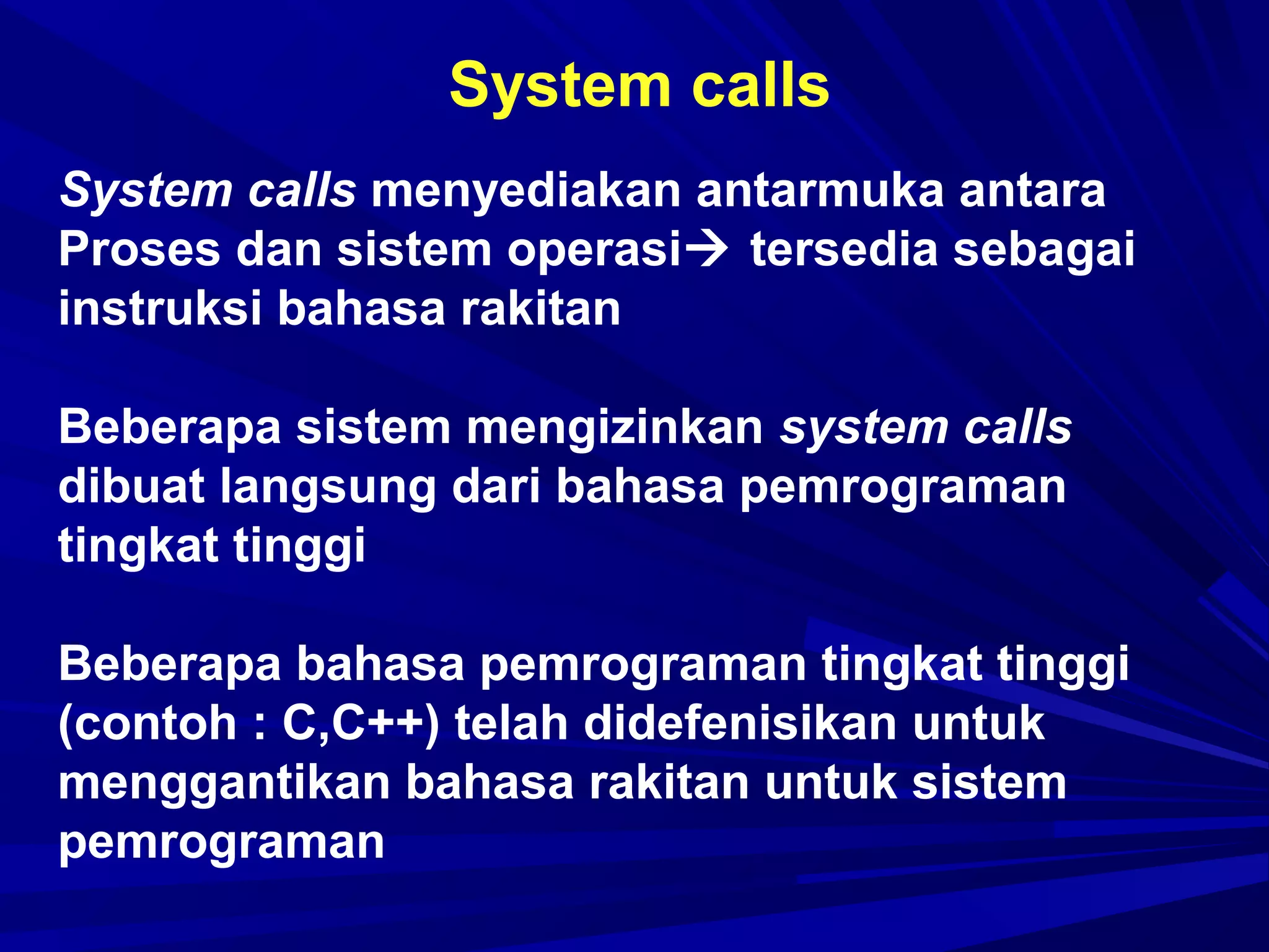 Struktur sistem operasi | PPT