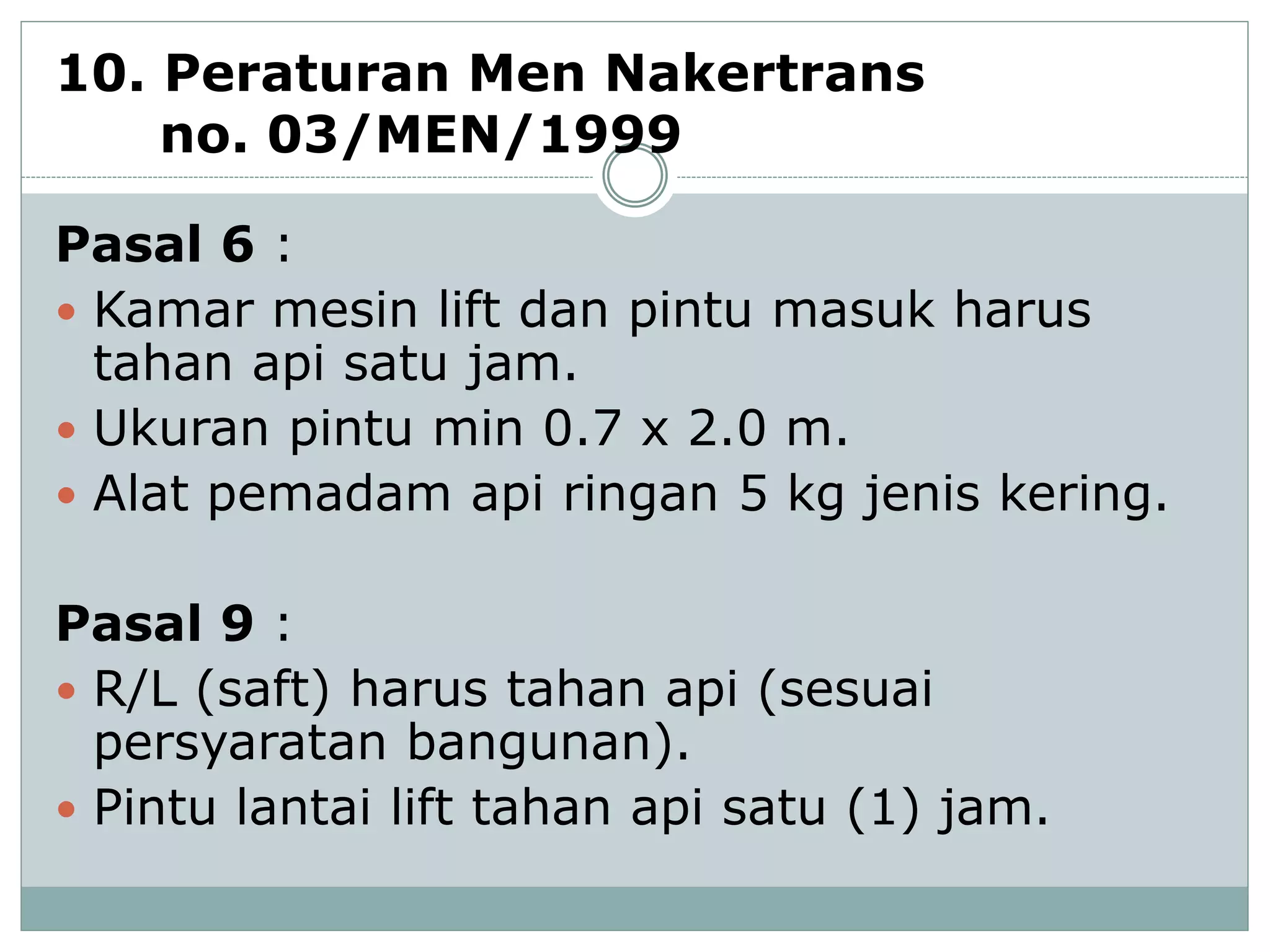 03.peranan lift saat kebakaran | PPTX