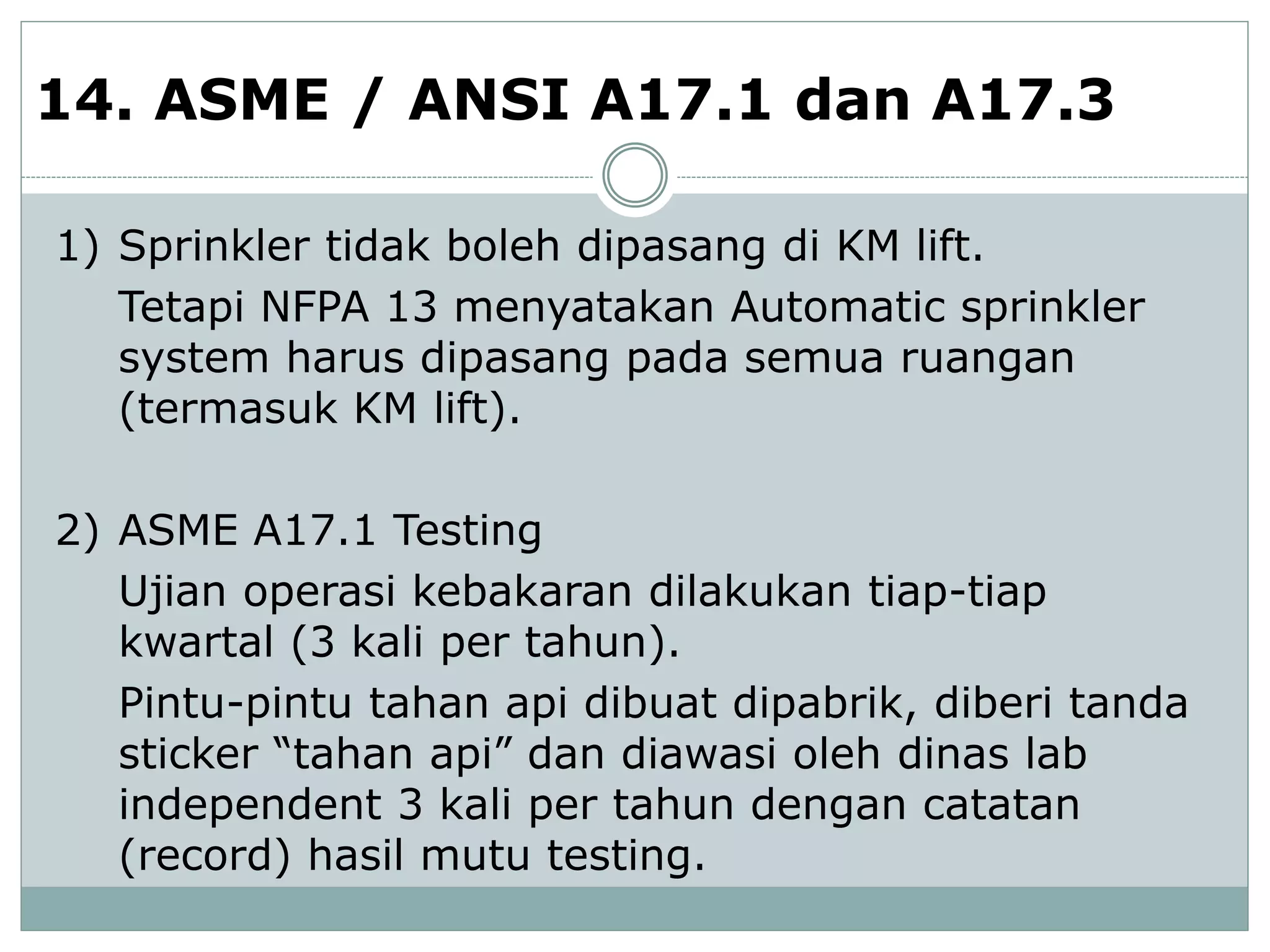 03.peranan lift saat kebakaran | PPTX
