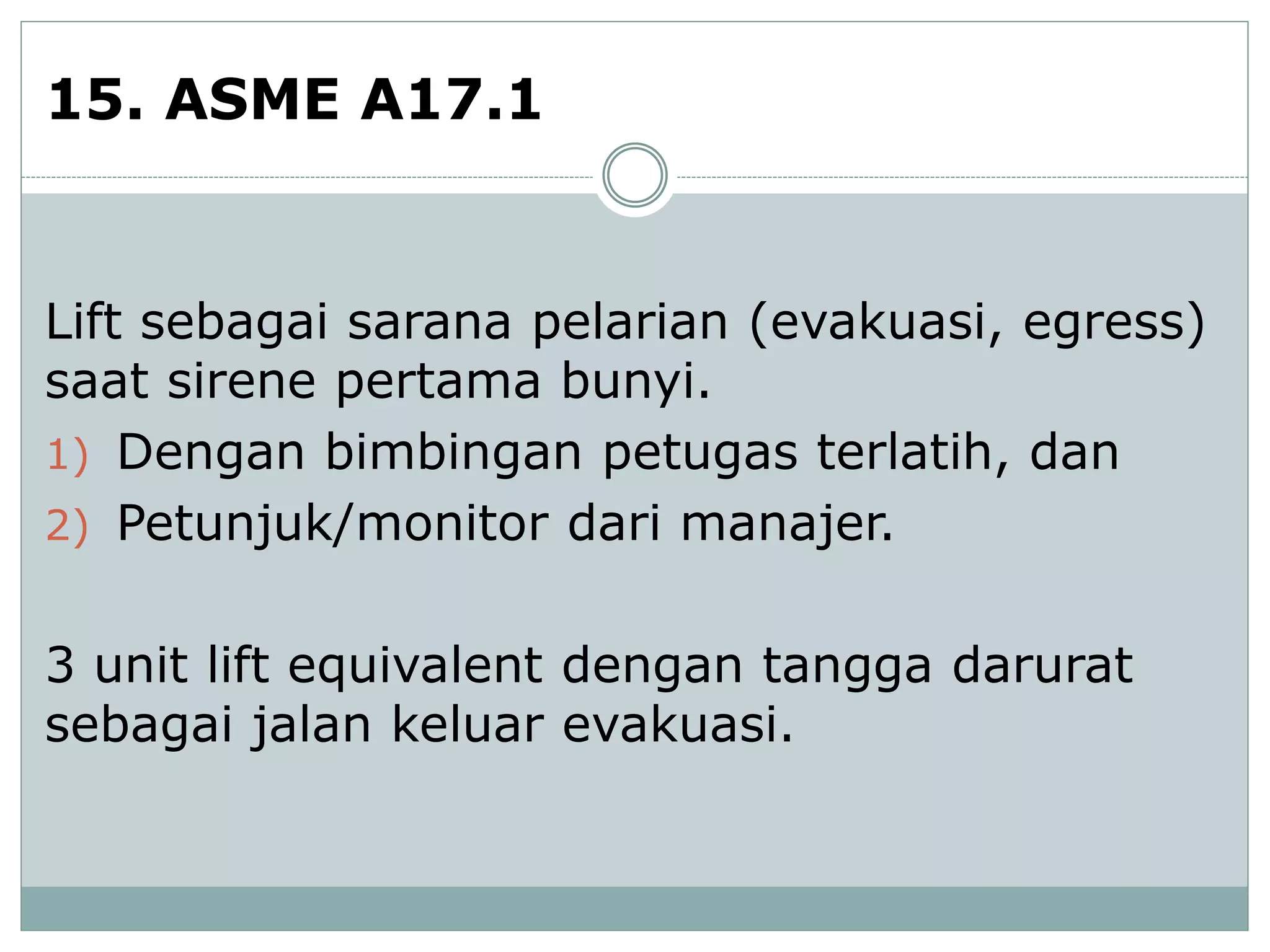 03.peranan lift saat kebakaran | PPTX