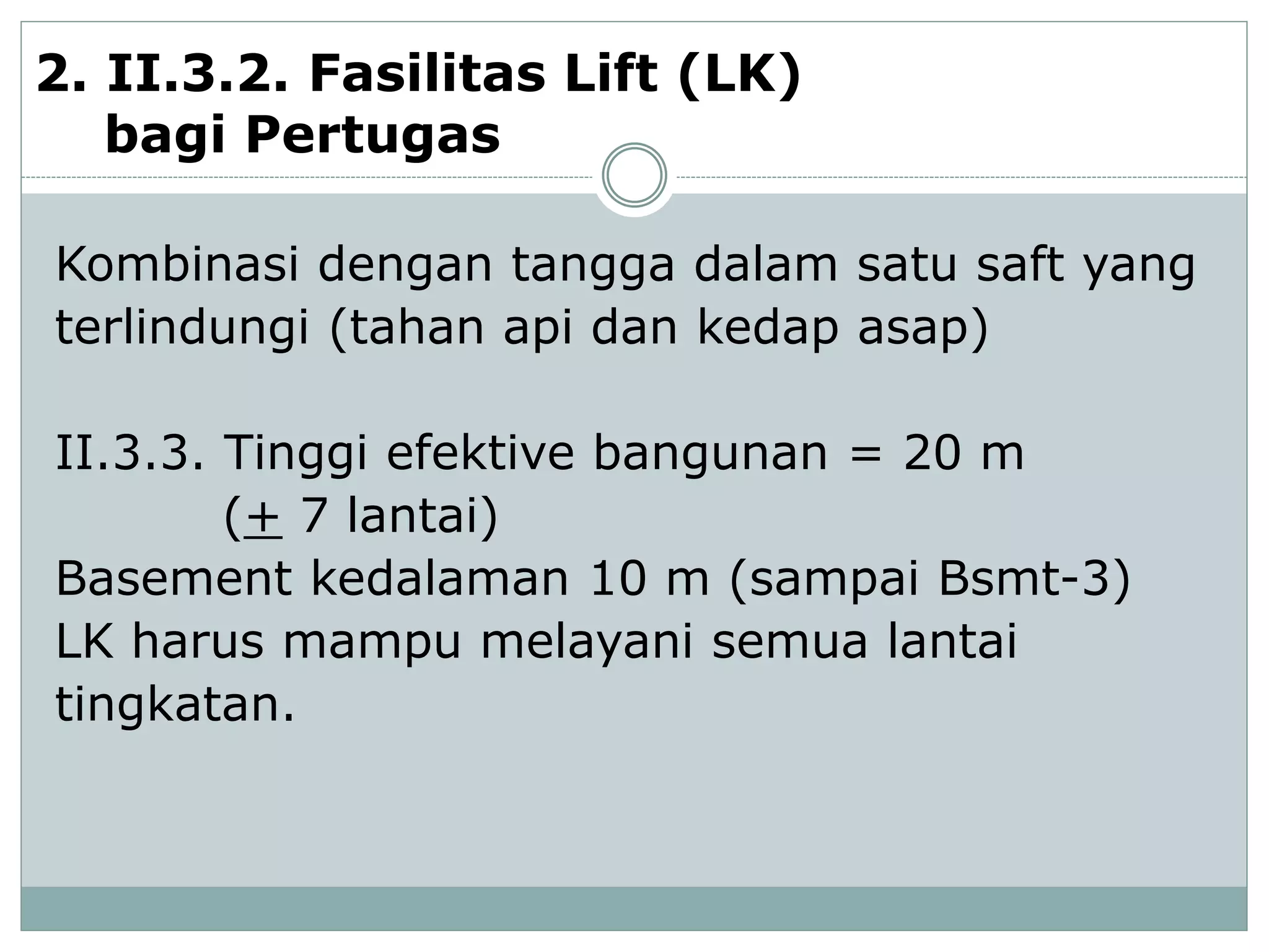 03.peranan lift saat kebakaran | PPTX