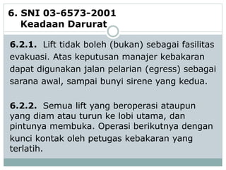 03.peranan lift saat kebakaran | PPTX