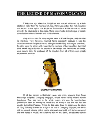 The Legend of Mayon Volcano | DOCX