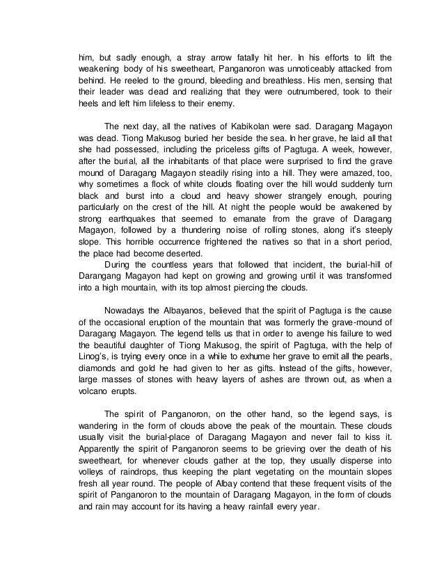 The Legend of Mayon Volcano The Legend of Mayon Volcano