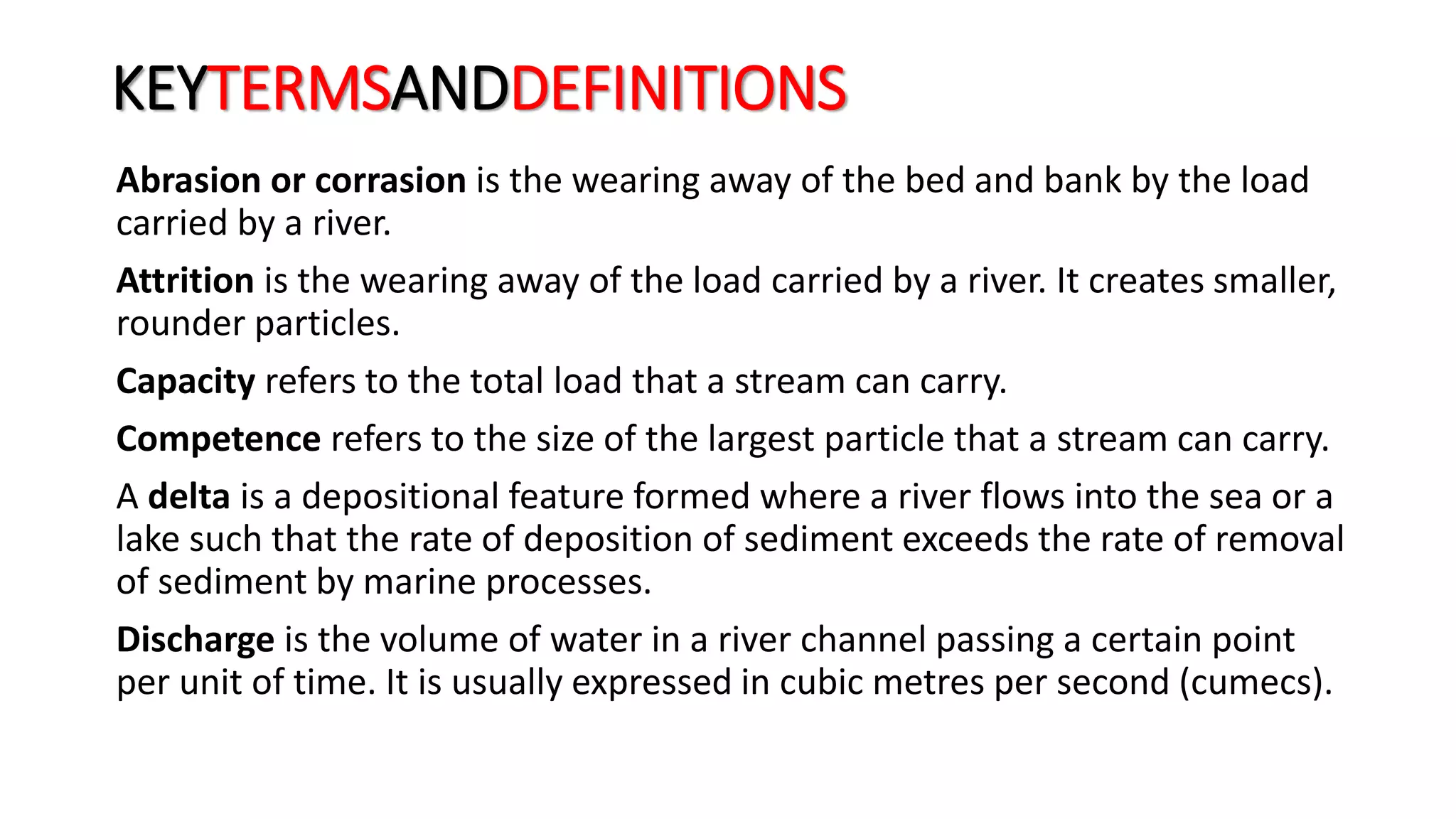 CAMBRIDGE AS GEOGRAPHY REVISION: HYDROLOGY AND FLUVIAL GEOMORPHOLOGY ...