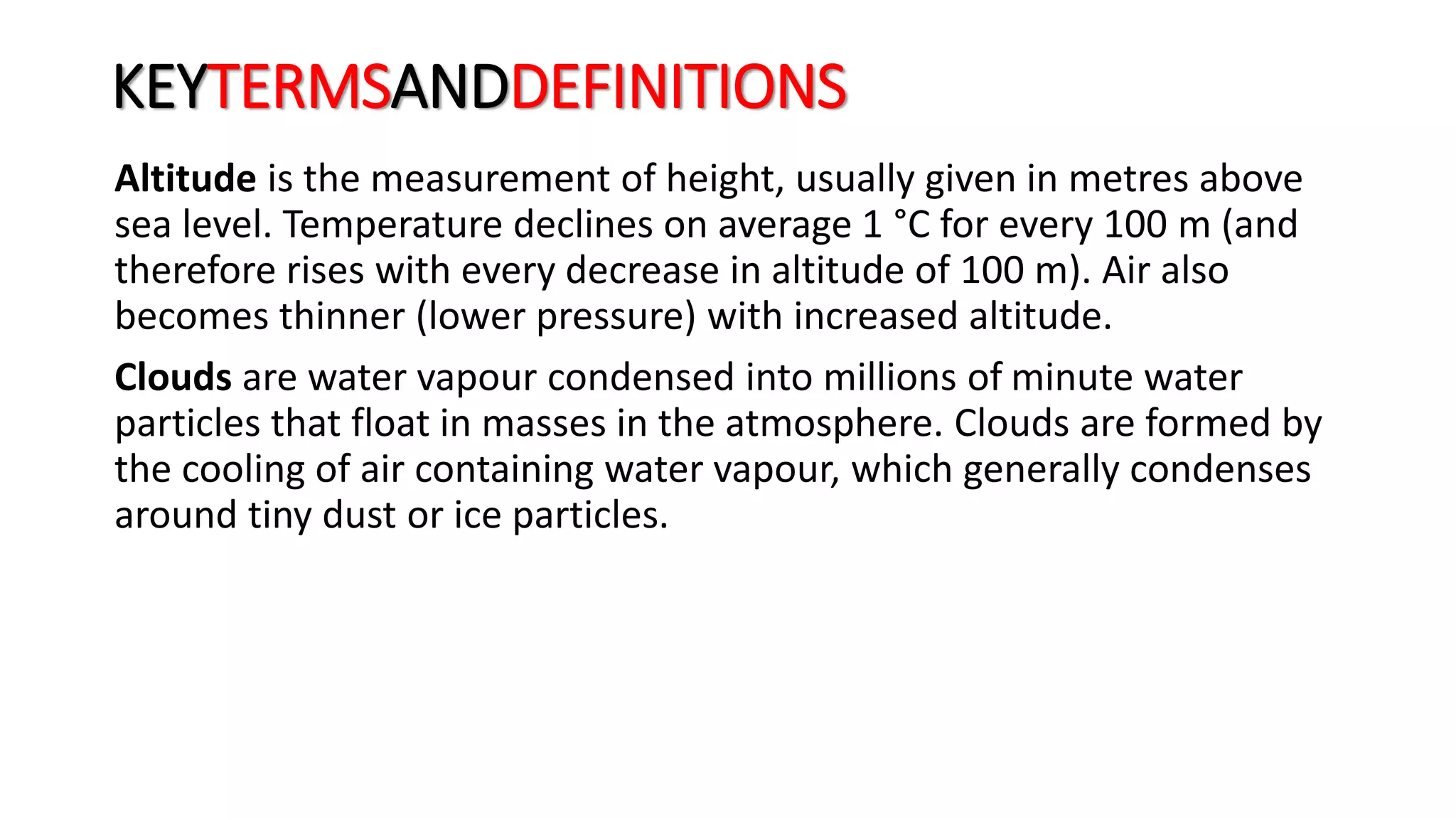 CAMBRIDGE AS GEOGRAPHY REVISION: ATMOSPHERE AND WEATHER - 2.3 WEATHER ...