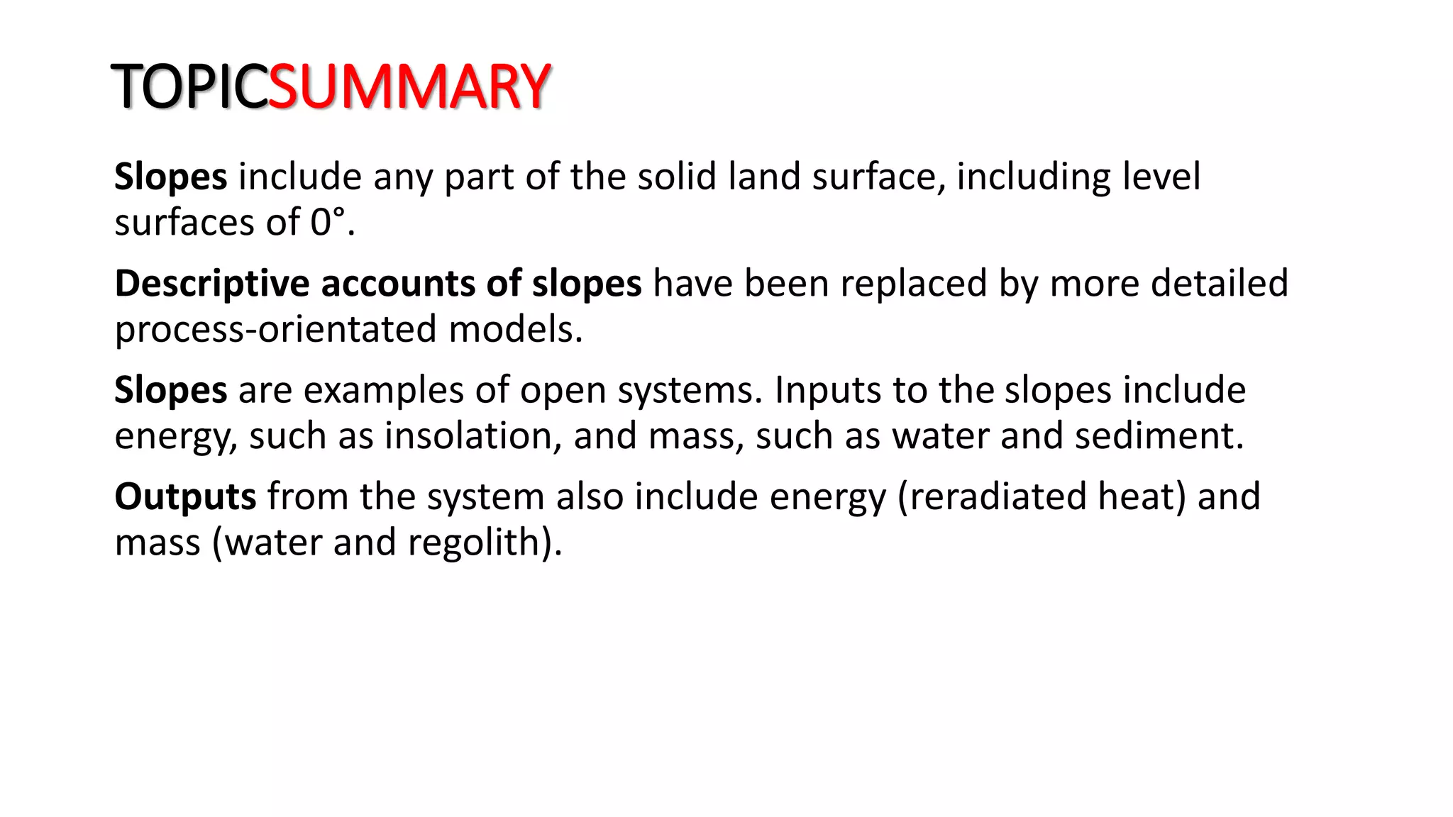 CAMBRIDGE AS GEOGRAPHY REVISION: ROCKS AND WEATHERING - 3.3 SLOPE ...