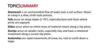 CAMBRIDGE AS GEOGRAPHY REVISION: ROCKS AND WEATHERING - 3.3 SLOPE ...