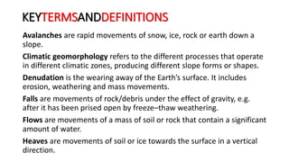 CAMBRIDGE AS GEOGRAPHY REVISION: ROCKS AND WEATHERING - 3.3 SLOPE ...