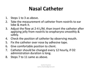 oxygen administration procedure | PPTX
