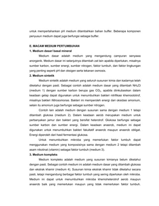 Nutrisi dan medium kultur mikroba | PDF