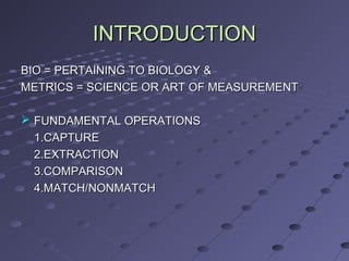 BIO-METRICS | PPT