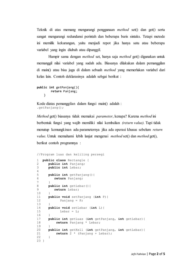 03.40 JAVA SE_get and set method | DOCX