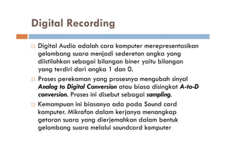 03. fungsi dasar rekam edit dan mixing | PDF