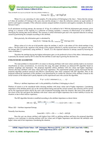 Enhanced ID3 algorithm based on the weightage of the Attribute | PDF