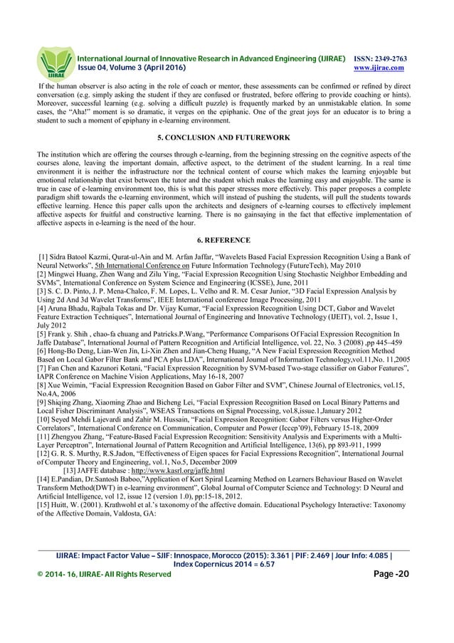 Elicitation Of Apt Human Emotions Based On Discrete Wavelet Transform In E Learning Environment