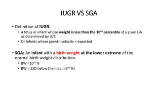 Oligohydramnios and IUGR | PPTX