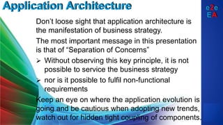 end2end Enterprise Architecture - Application Architecture | PPTX
