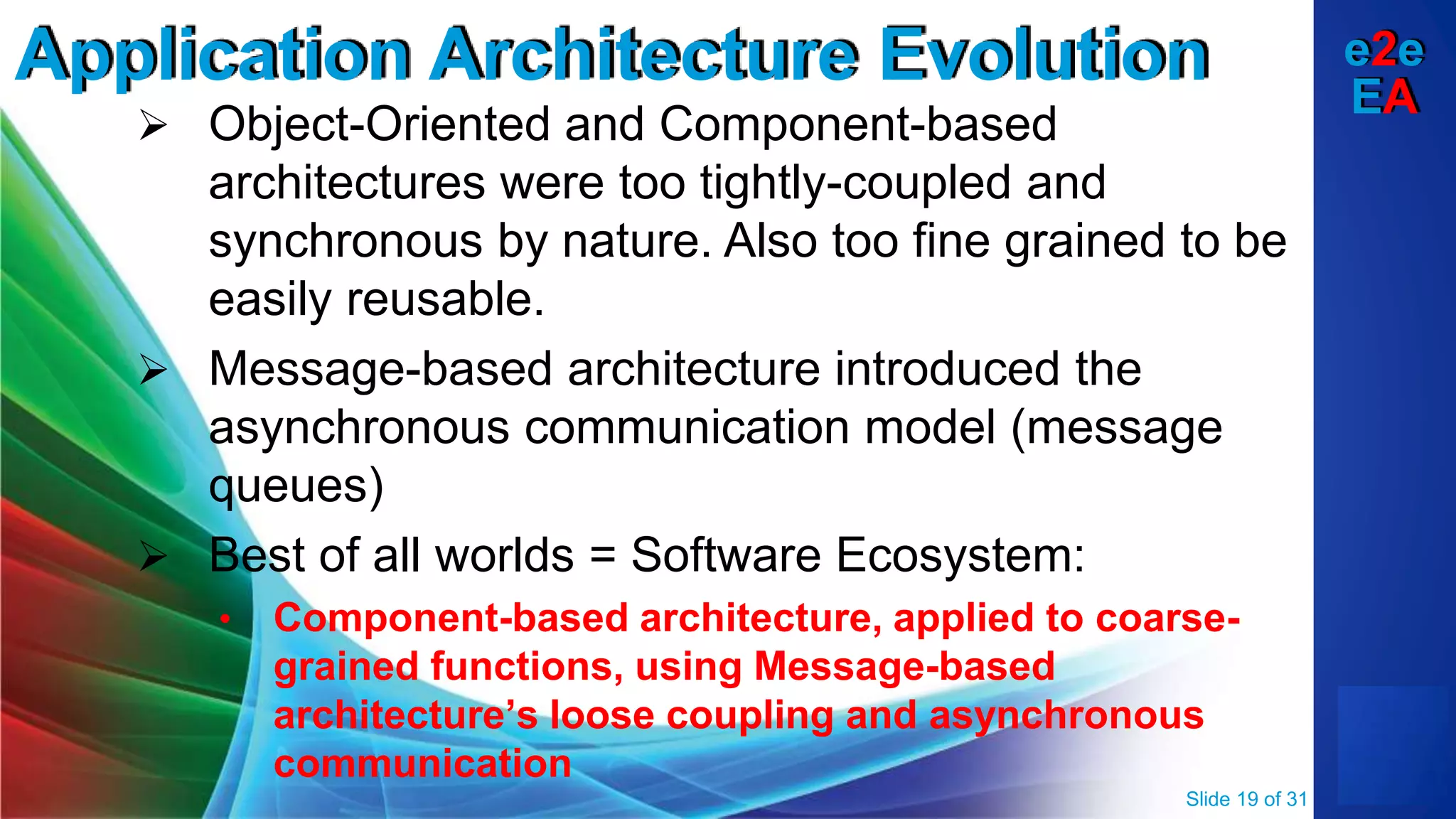 end2end Enterprise Architecture - Application Architecture | PPTX