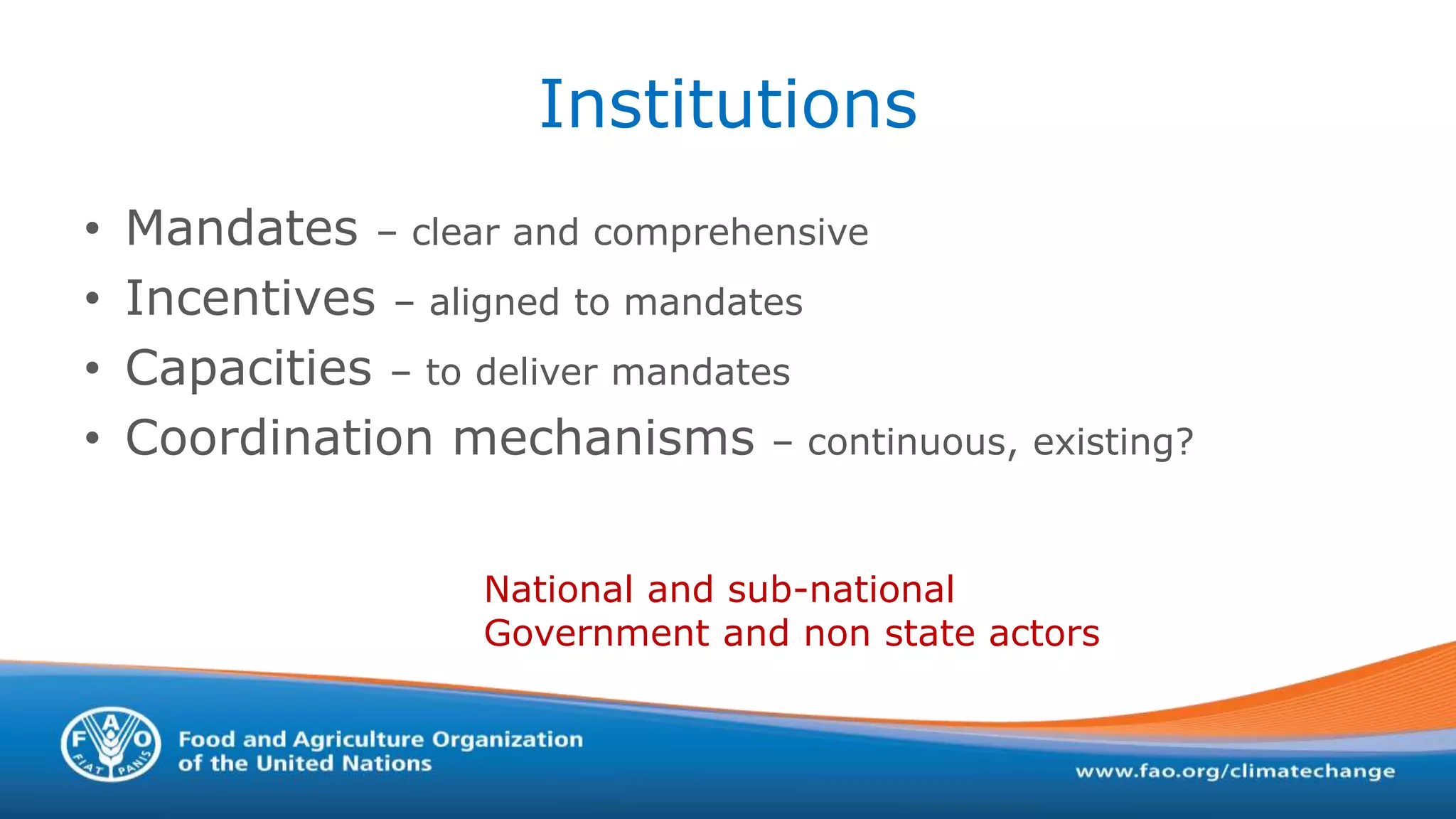 Creating an enabling environment for CSA implementation | PPT | Free ...