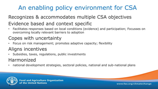 Creating an enabling environment for CSA implementation | PPT | Free Download