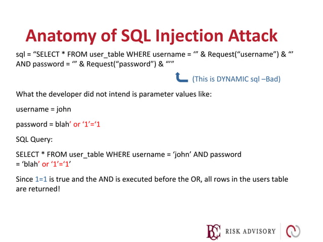 03. sql and other injection module v17 | PPT