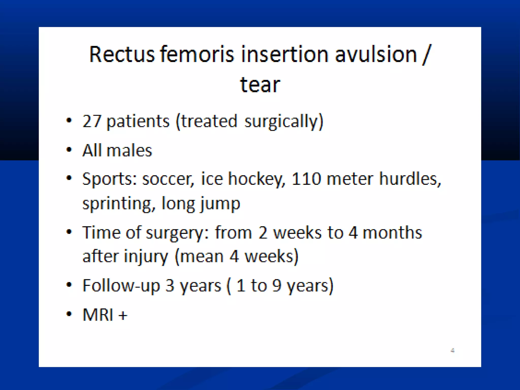 Rectus Femoris Injuries: what and when? Sakari Orava | PPT | Death ...