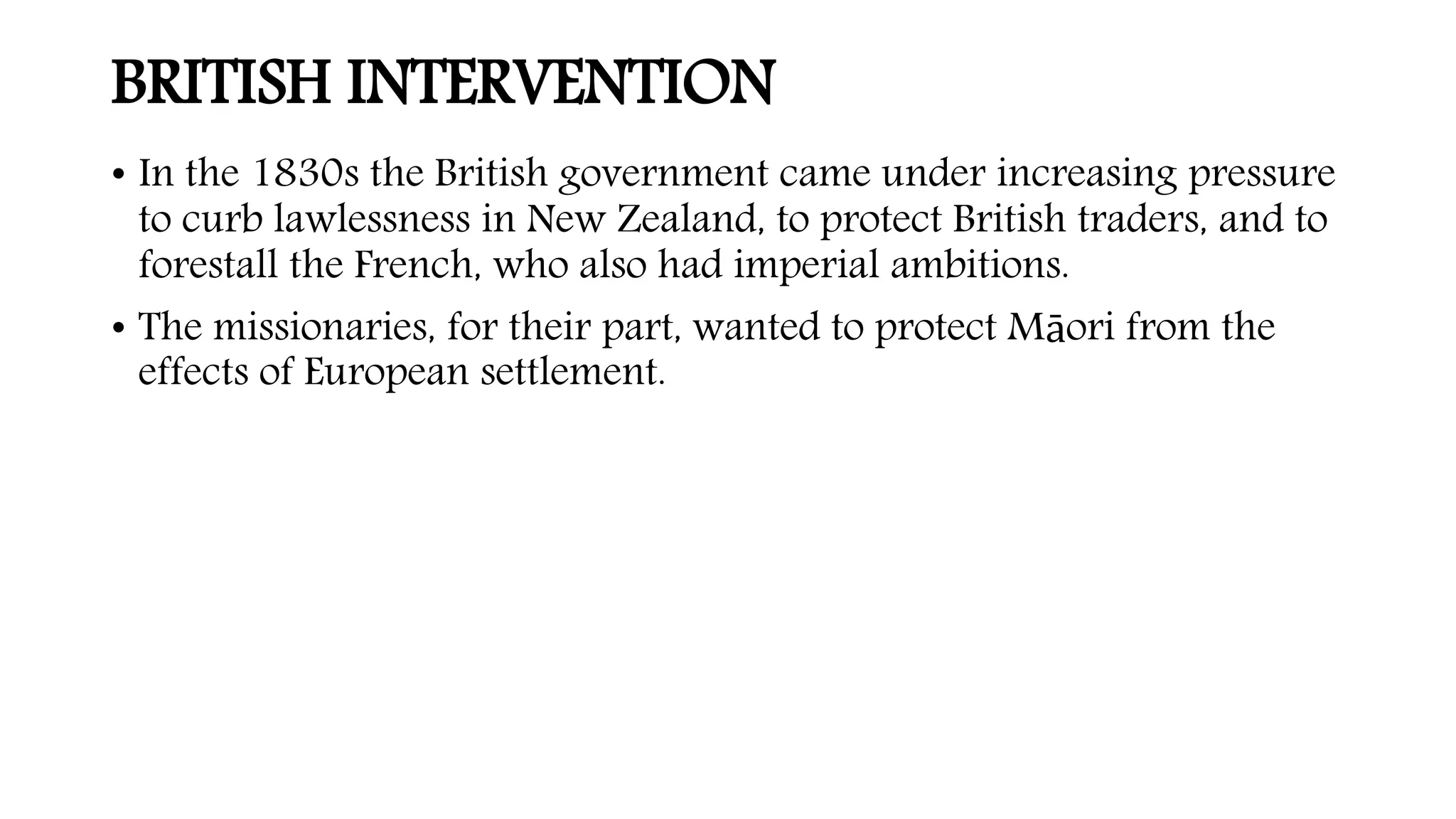 HISTORY YEAR 9: BRITISH SOVEREIGNTY AND INTERVENTION | PPTX