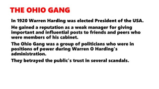 HISTORY YEAR 10: ORGANISED CRIME AND CORRUPTION IN AMERICA | PPT